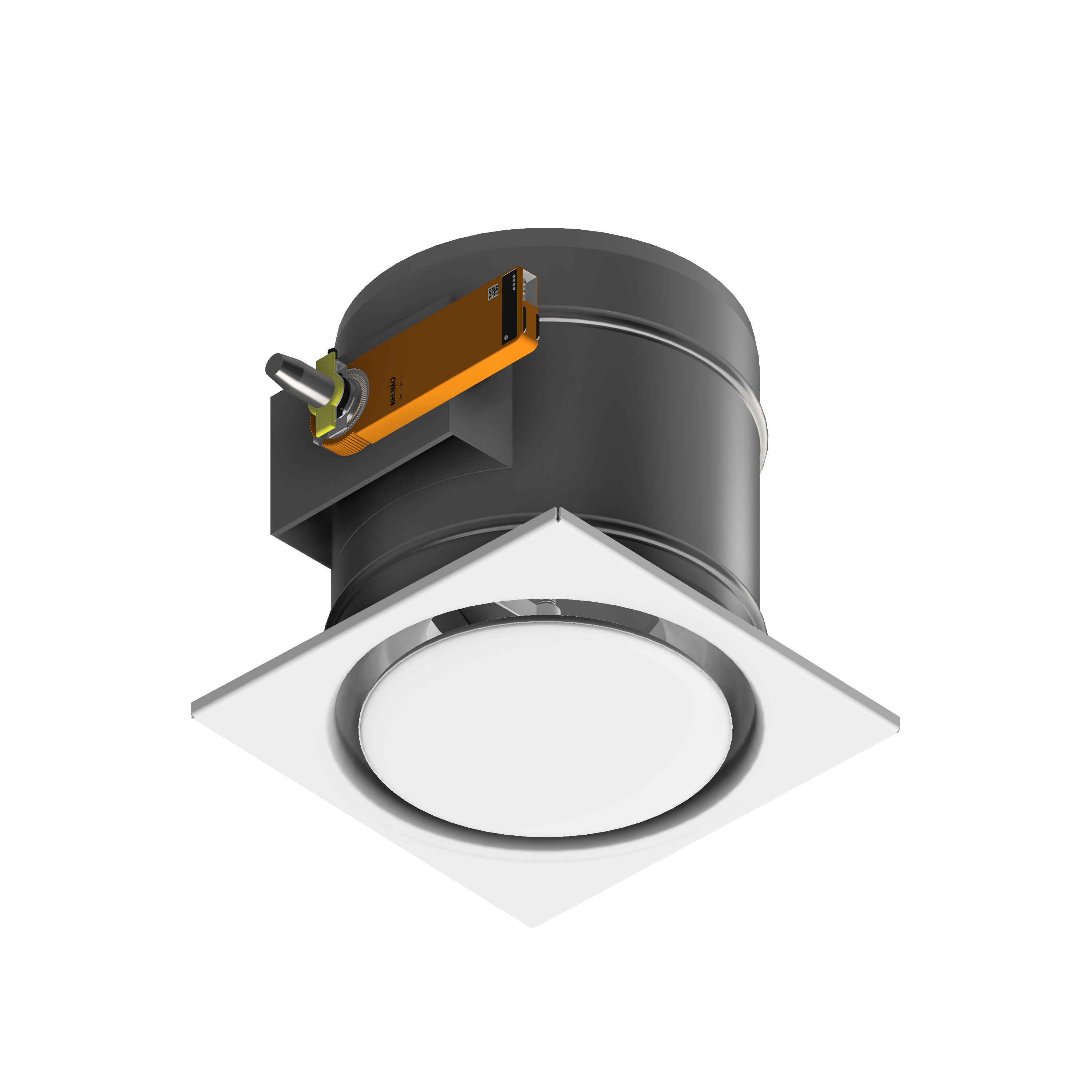 VAV ROUND TO SQUARE DIFFUSER